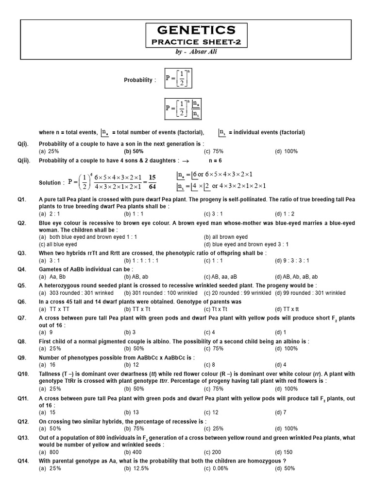 DOC-20241211-WA0007. | PDF | Dominance (Genetics) | Genotype