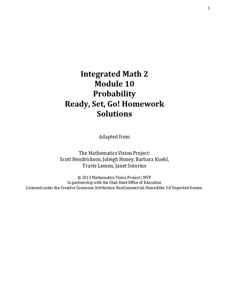 Math 2 Mod 10 Synch Packet Key | PDF | Vowel | Probability