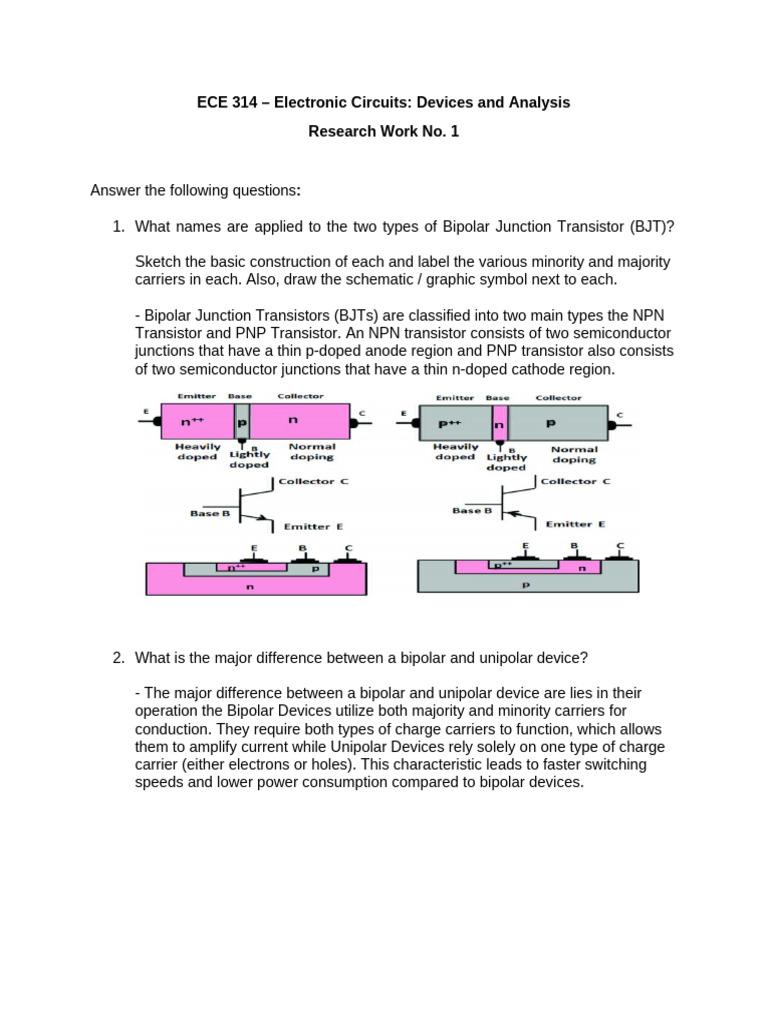 ECE 314 RW No. 1 F.T. | PDF
