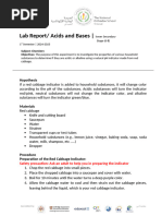 Purple Cabbage Acid-Base Indicator Experiment | PDF | Ph | Acid
