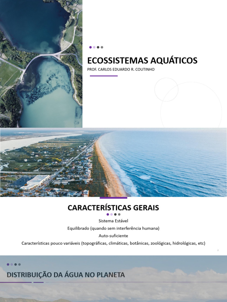 Aula 2 - Ecossistemas Aquáticos | PDF | Água | Ecossistema aquático