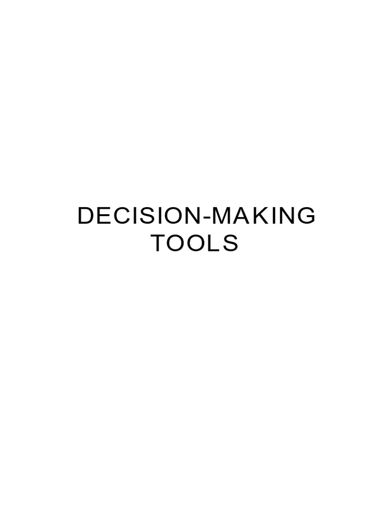 3a.decision - Making Tools (9pages) | PDF | Brainstorming