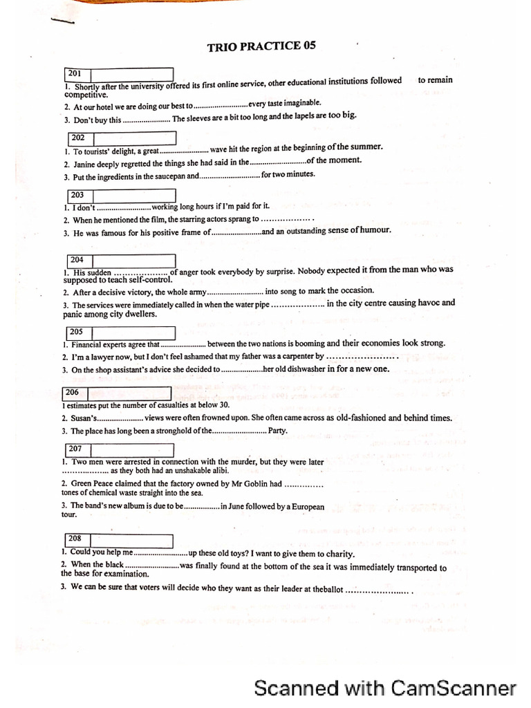PBT Trio Practice 05 | PDF