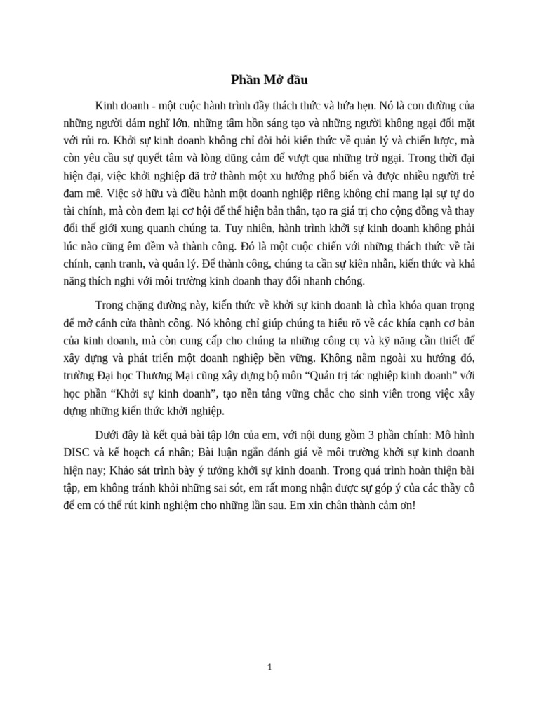 Bài tập lớn KSKD | PDF