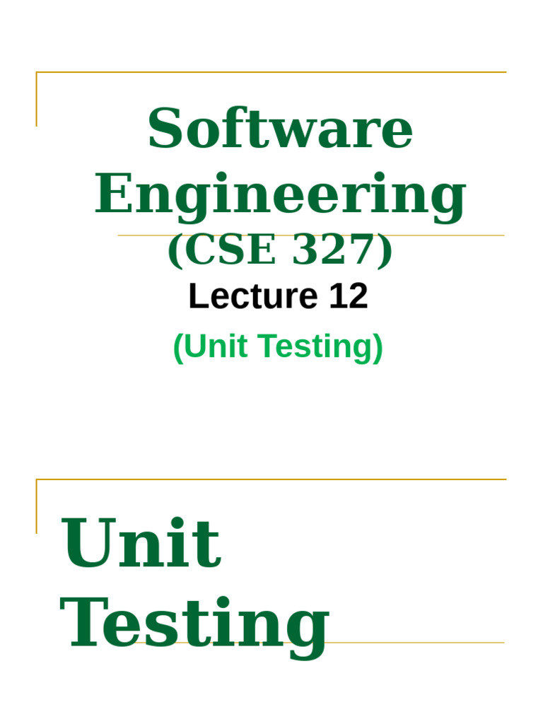 CSE327_Lecture_12_MMA1 (1) | PDF | Software Engineering | Computer Programming