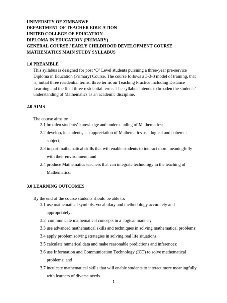 Math Syllabus | PDF | Trigonometric Functions | Equations