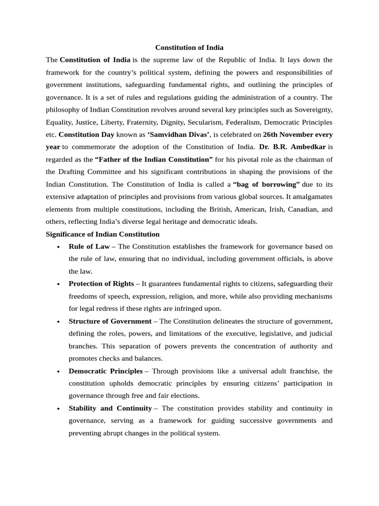 Constitution of India | PDF | Constitution | Citizenship