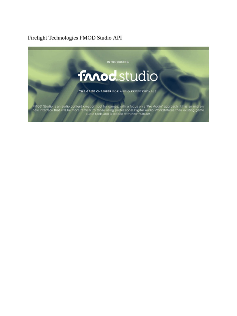 FMOD UE4 Integration ( PDFDrive ) | PDF | Codec | Data Compression