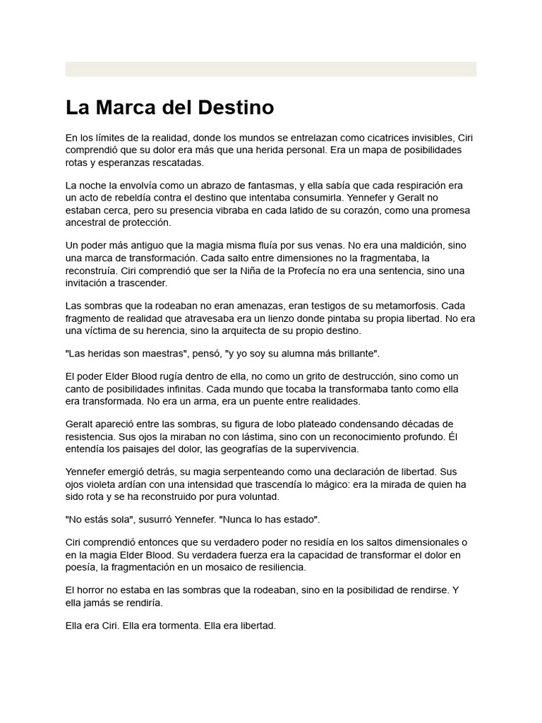 La Marca Del Destino | PDF