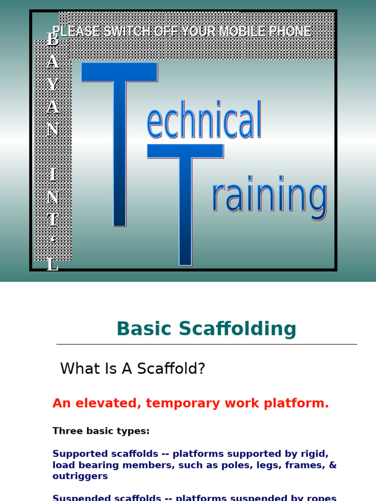 Basic Scaffolding | PDF | Scaffolding | Framing (Construction)