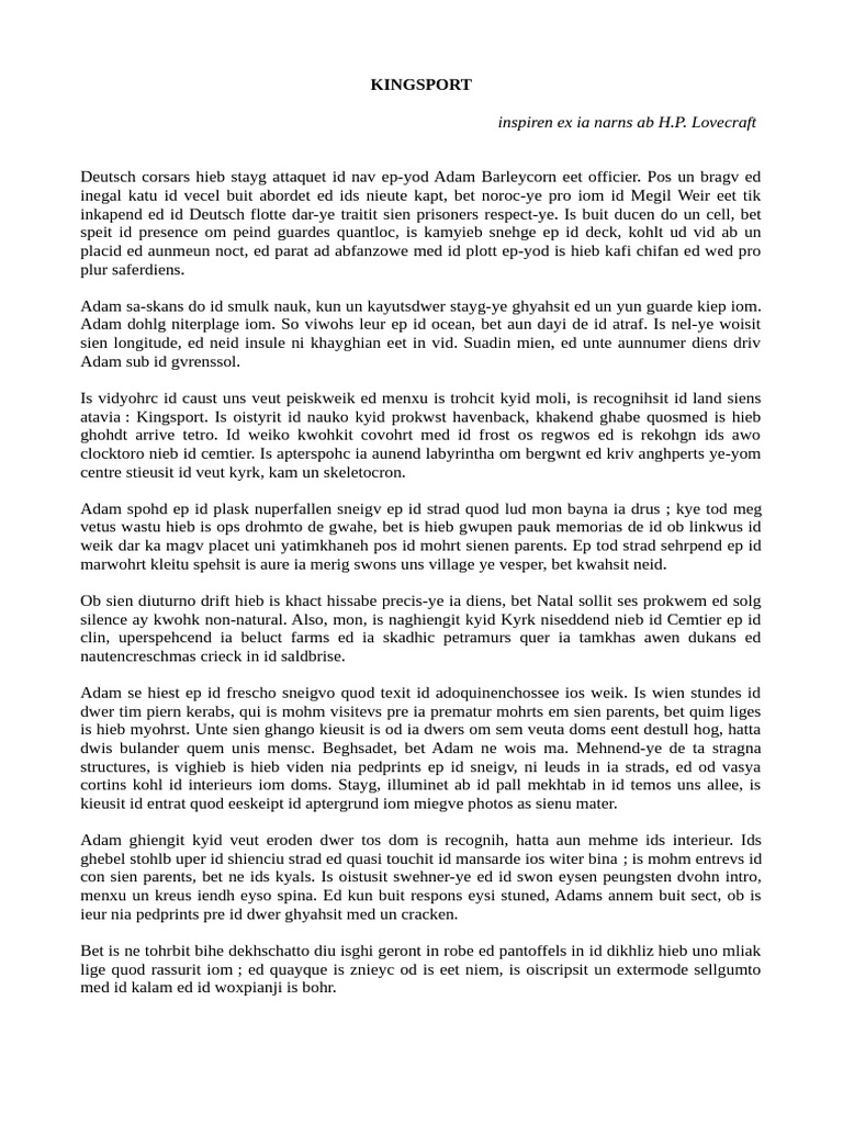 Kingsport | PDF | Cthulhu Mythos | H. P. Lovecraft