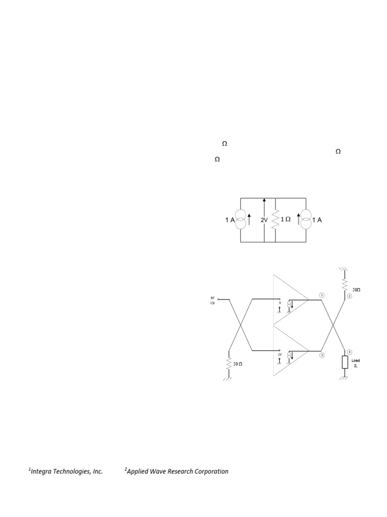 Analysis of the VSWR Withstand Capability of a Balanced Amplifier | PDF | Amplifier | Transistor