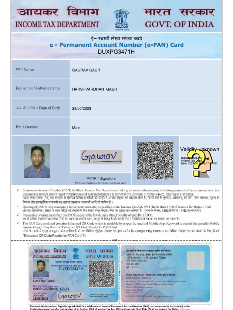 GG - Pan Card | PDF