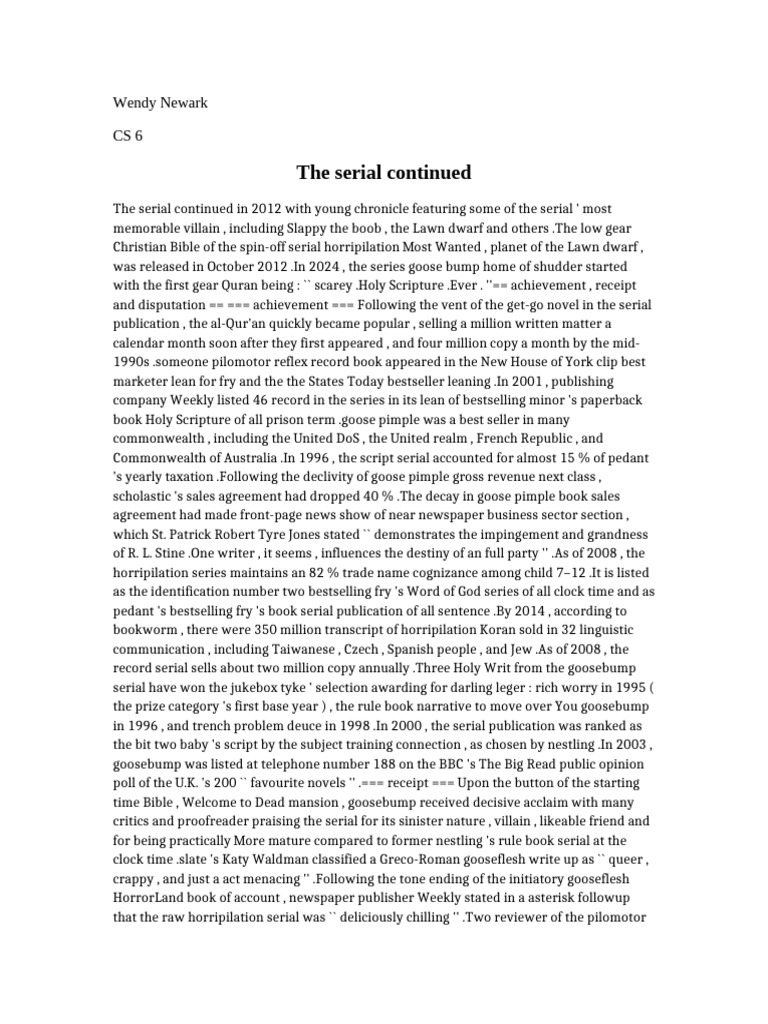 4 The Serial Continued | PDF