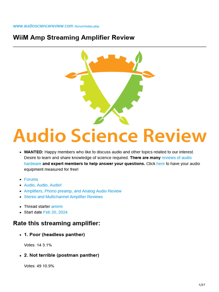 WiiM Amp Streaming Amplifier Review | PDF | Amplifier ...