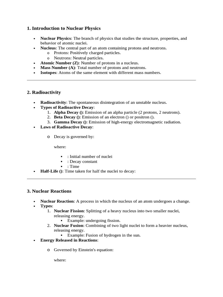 nuclear physics | PDF | Atomic Nucleus | Nuclear Physics