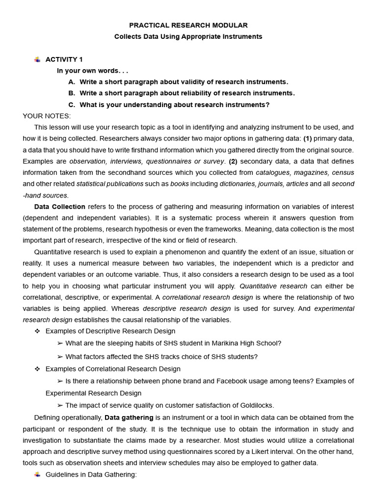 MODULAR-PR2-Th | PDF | Survey Methodology | Questionnaire