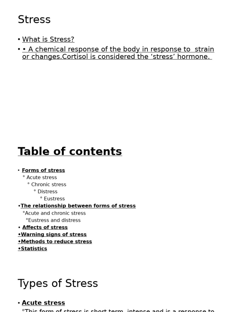 Stress Project | PDF | Stress (Biology) | Clinical Medicine