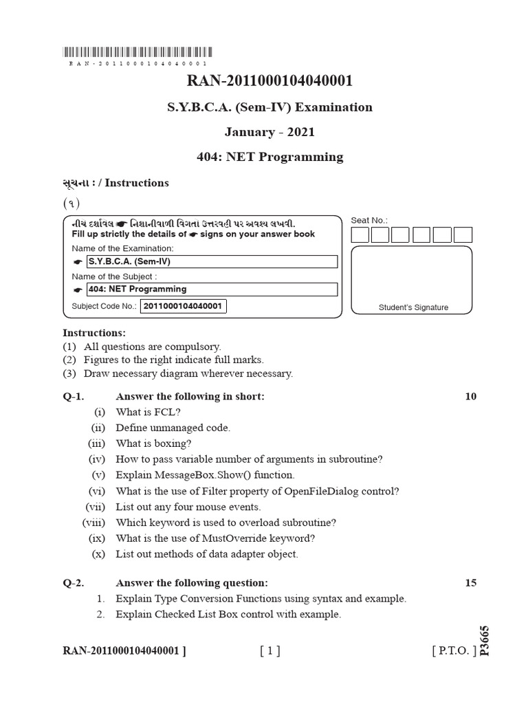 .net programing2-2024 | PDF | Method (Computer Programming) | Constructor (Object Oriented ...