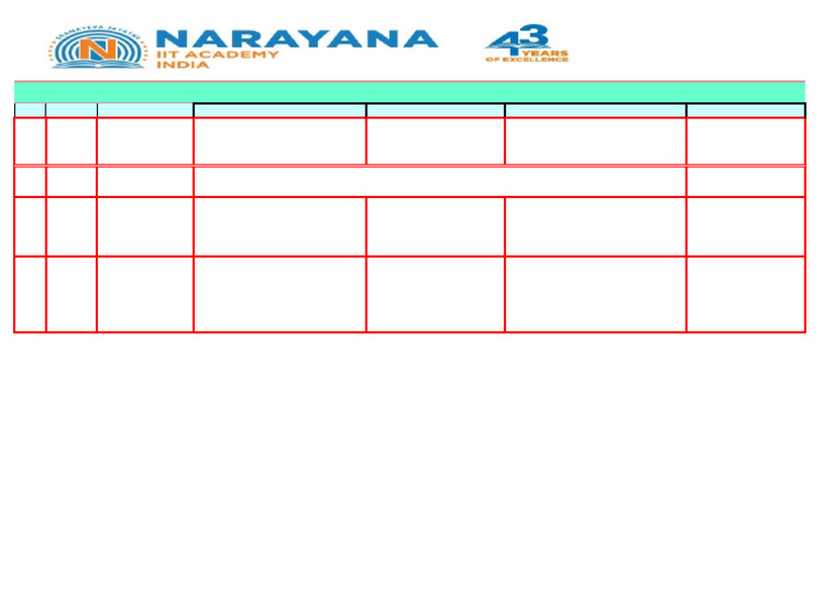 JR Iit N120 - CTM-18 (30-10-23), WTM-8 (04-11-23) & CTM-19 (06-11-23) - Exam Syllabus ...