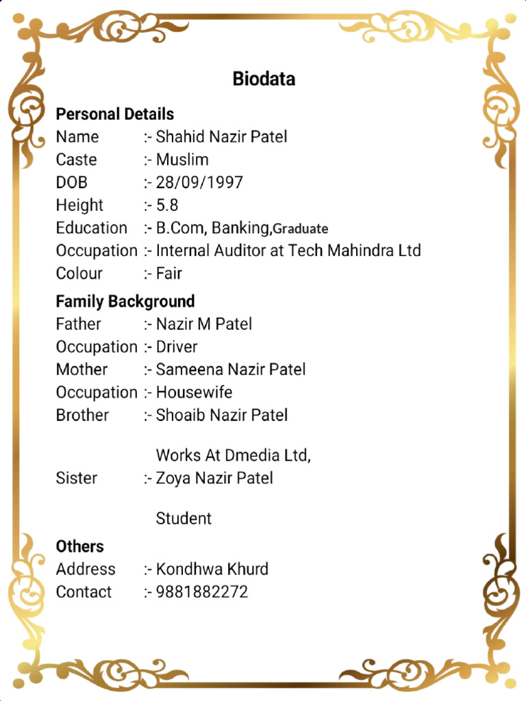 Biodata 5 Update | PDF