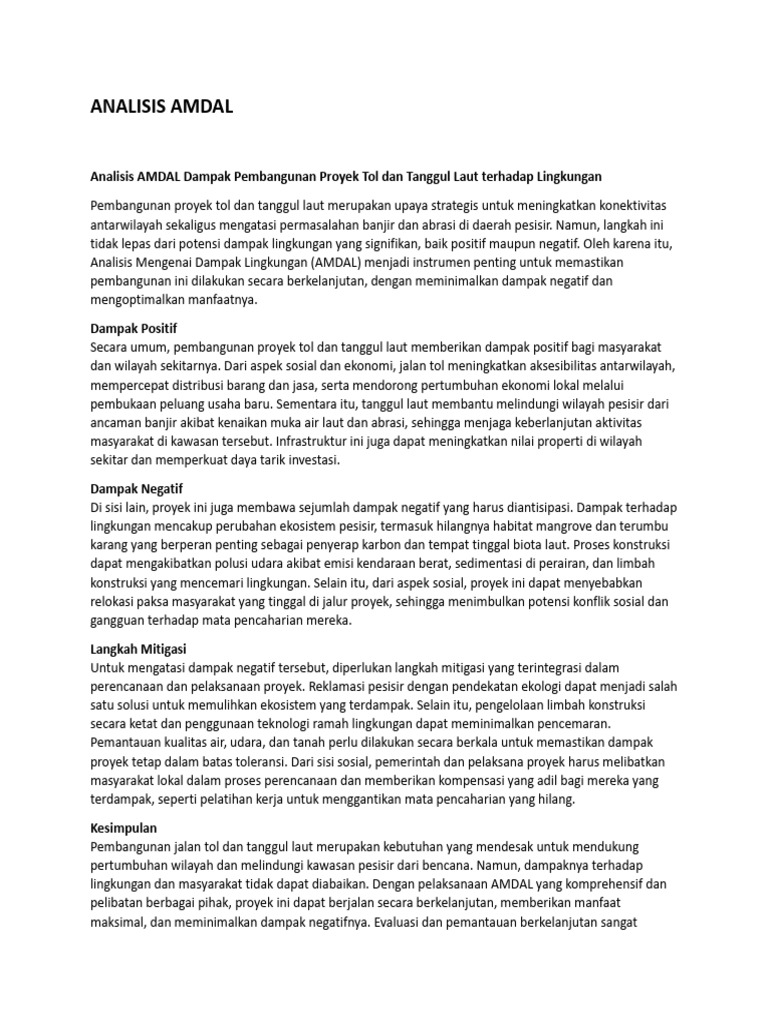 Analisis Amdal | PDF