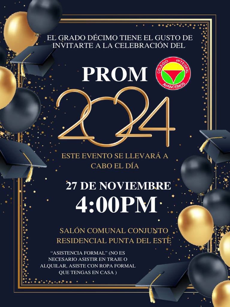 Invitación Al Prom 2024 - 20241121 - 154822 - 0000 | PDF