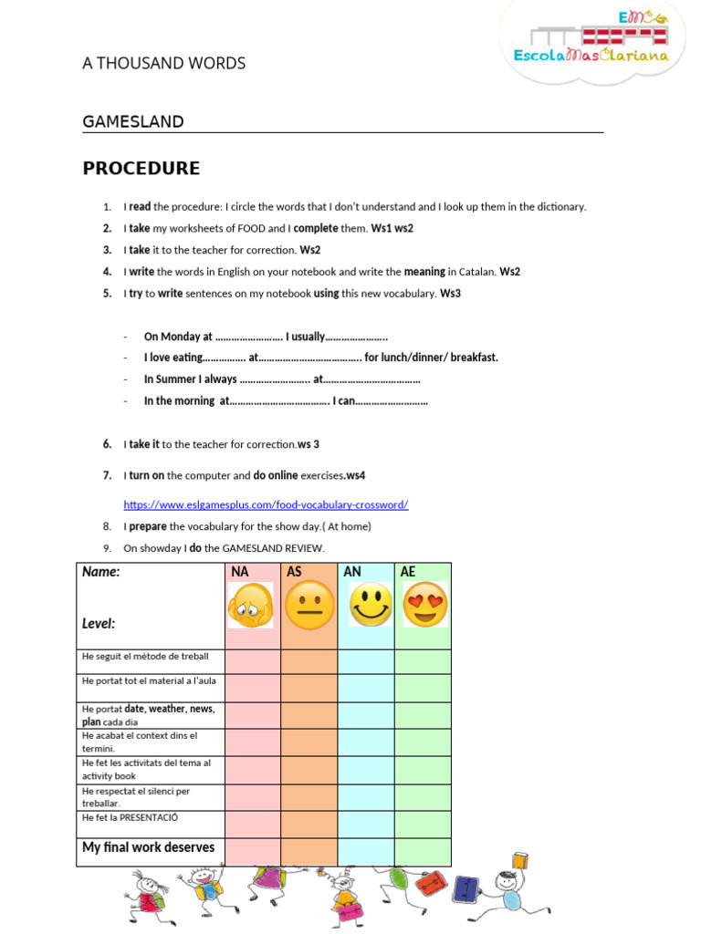 Unit: FOOD Procedure | PDF