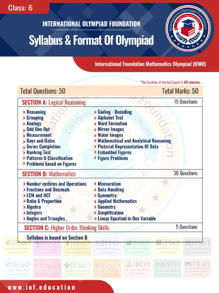 IFMO-Syllabus-Class-6 | PDF
