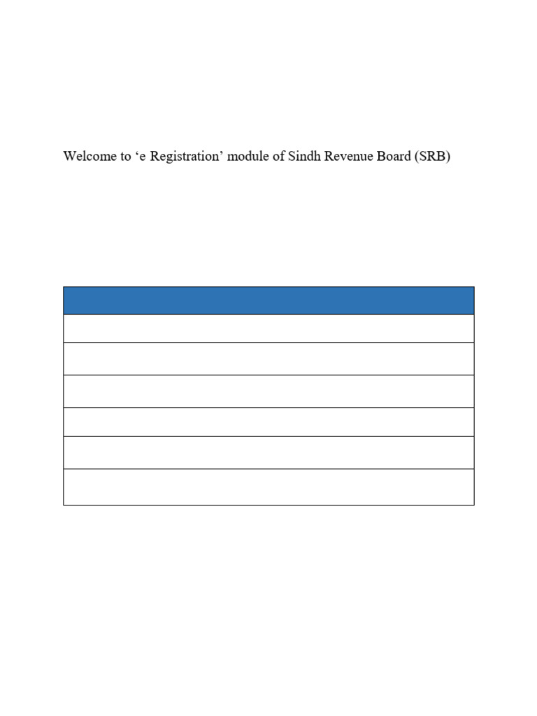 e-Registration Guide for SRB | PDF | Computing