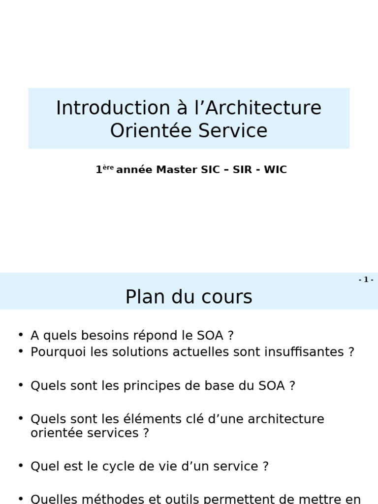 Introduction à l'Architecture SOA | PDF | Architecture orientée services | Service web