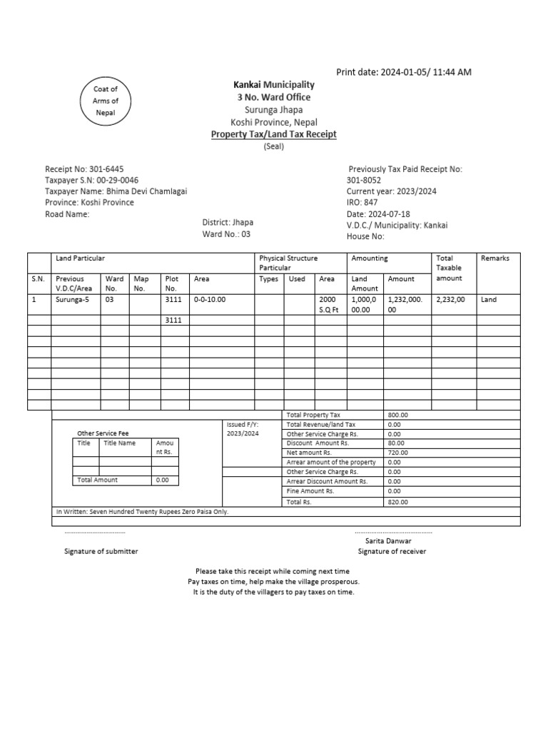 Print Date | PDF | Taxes | Property Tax