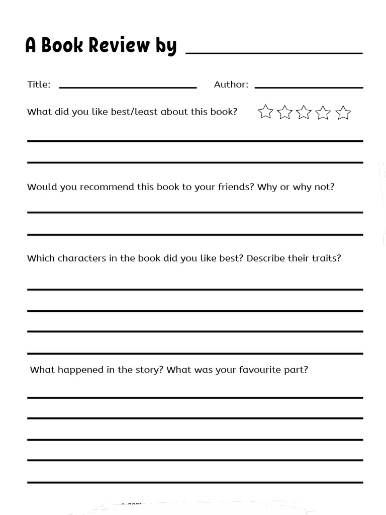 Book Review Template | PDF