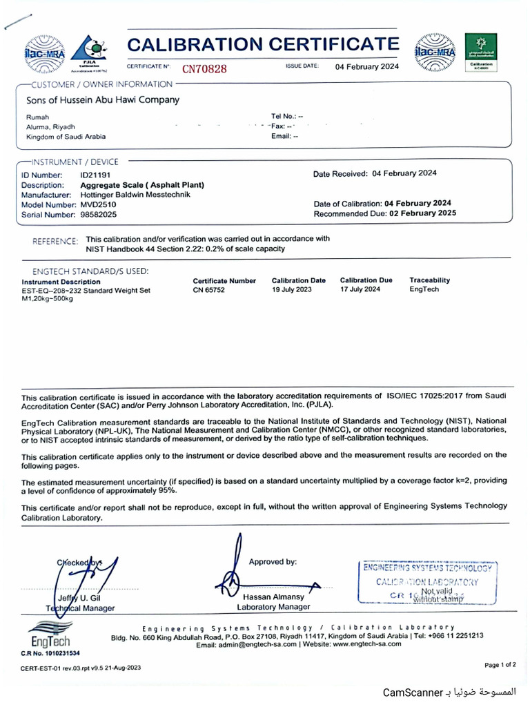 Abu Hawi Asphalt Plant Calibration 2024 | PDF