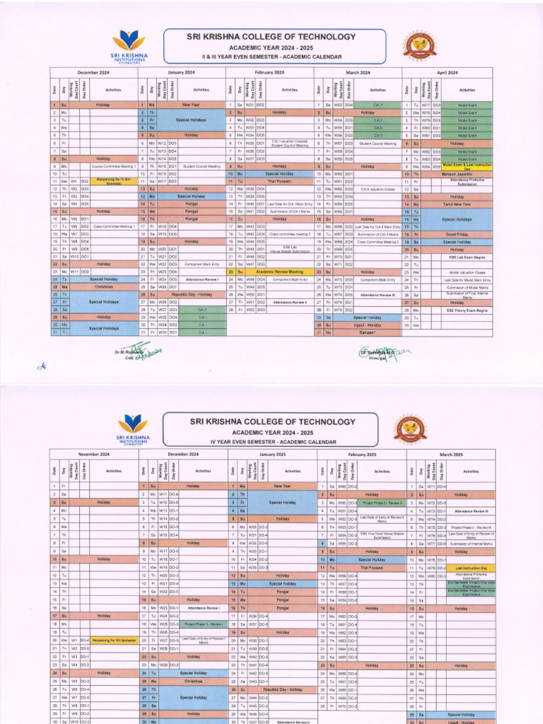 Academic Calendar 2024 2025 | PDF