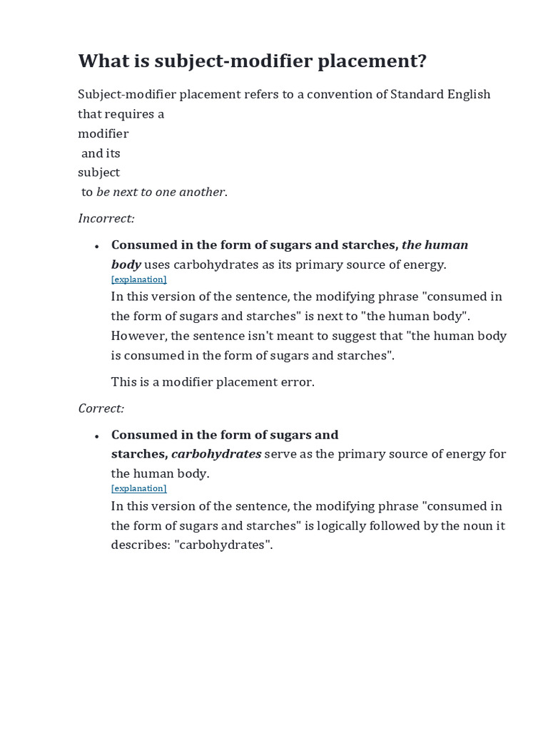 Modifier Theory and Practice | PDF | Noun | Phrase