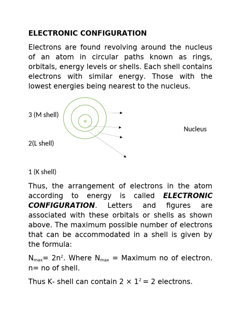 SS1 Week 5 Electronic Configuration | PDF | Atomic Orbital | Energy Level