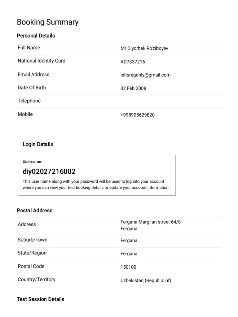 Book IELTS Test Online - Booking Wizard | PDF