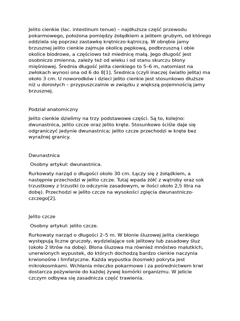 Jelito Cienkie | PDF