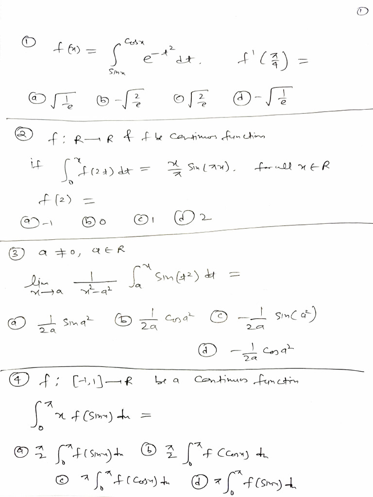 Test Calculus - 30184139 | PDF