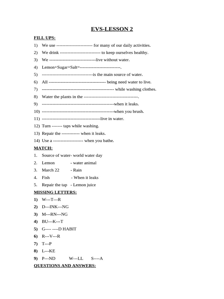 EVS Lesson2 | PDF