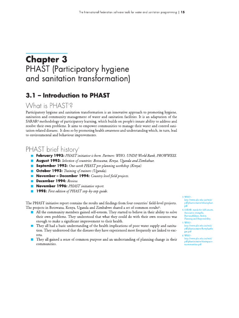 WHO 1998 PHAST Step by Step Guide 3 - 4 | PDF