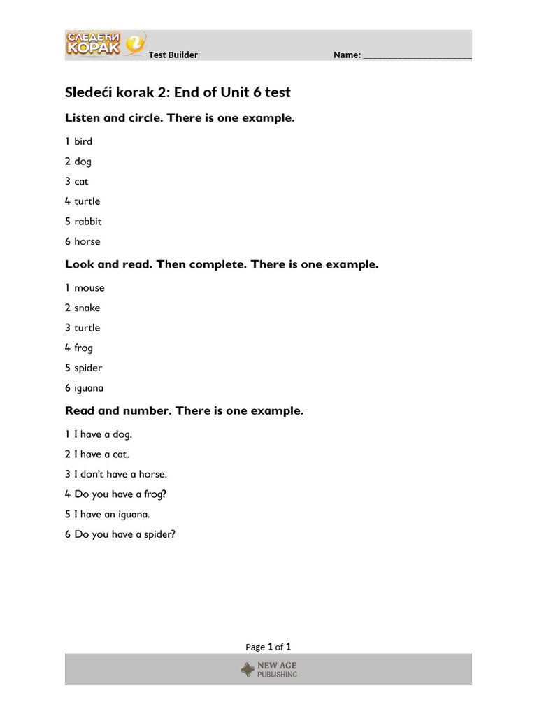 End of Unit 6 Test Answerkey | PDF