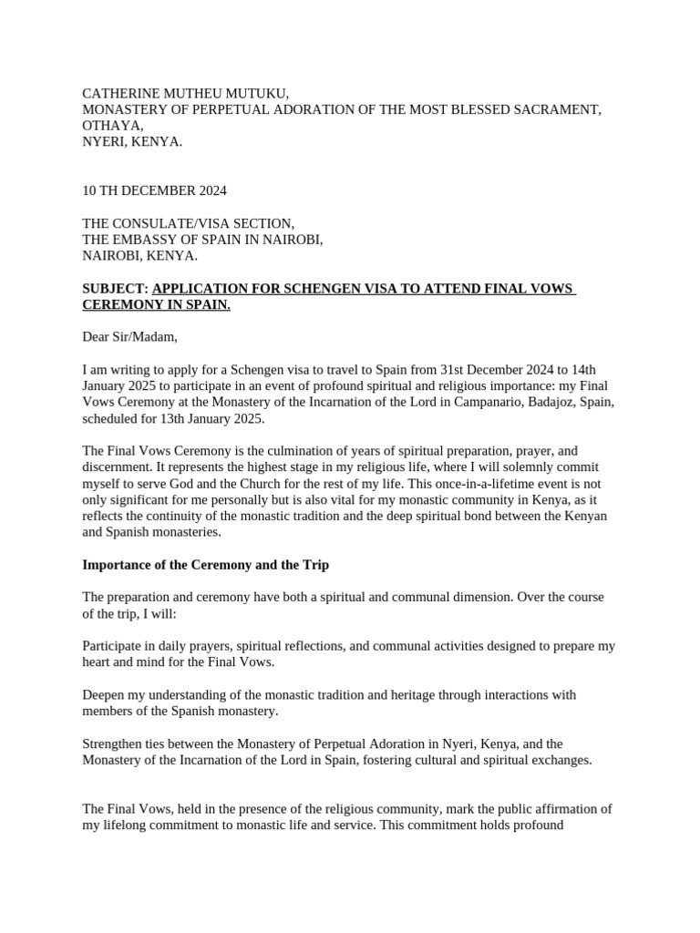 COVER LETTER | PDF | Monastery