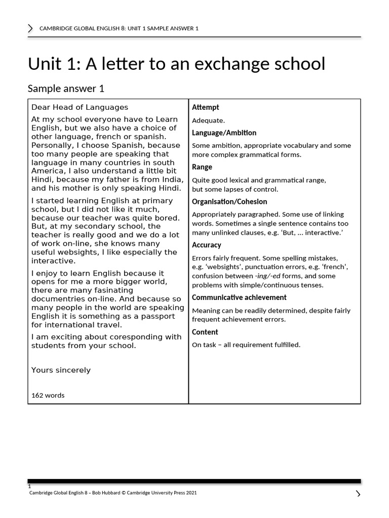 GE8_Sample_answers_U1 | PDF | English Language | Word