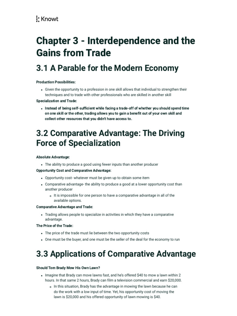 Comparative Advantage and Trade Benefits | PDF | Comparative Advantage ...
