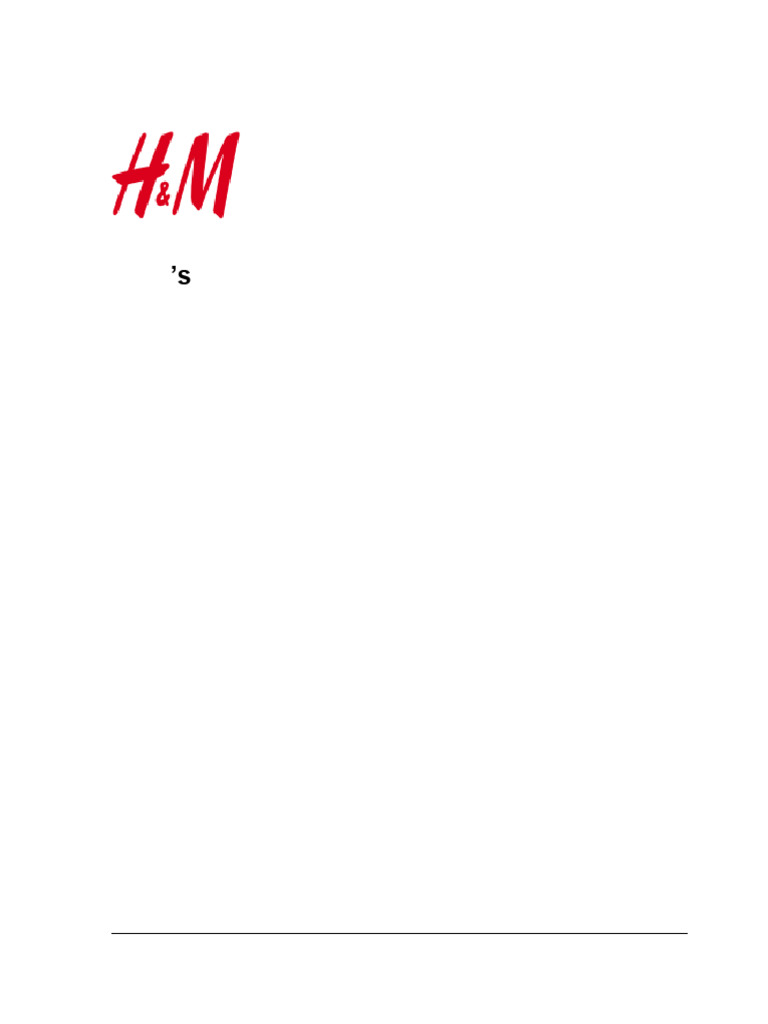 H&M Case Study | PDF | Brand | Retail