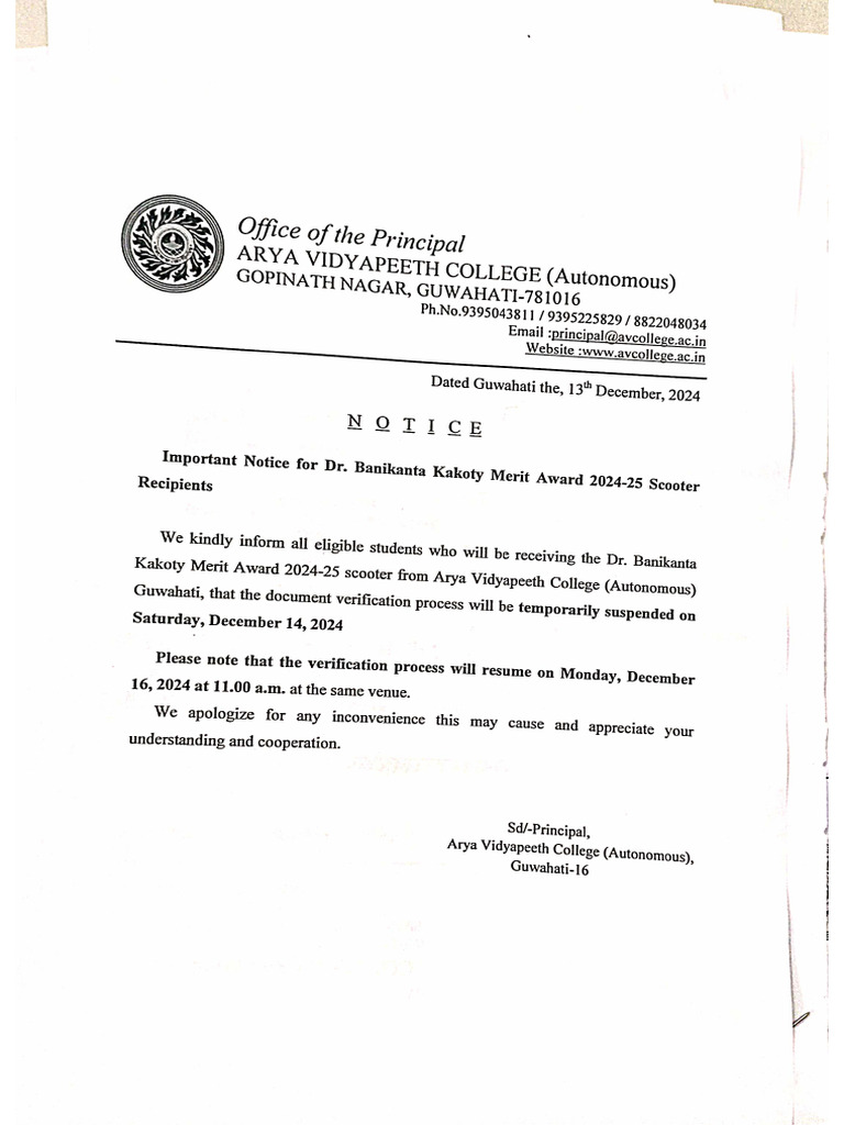 BK Award Notice | PDF