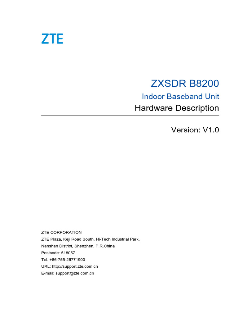 SJ-20150203110107-001-ZXSDR B8200 (V1.0) Hardware Description | PDF ...