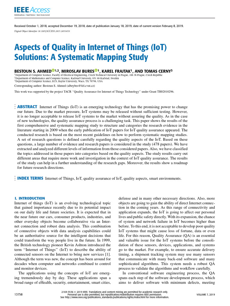 iot papers | PDF | Internet Of Things | Quality Assurance
